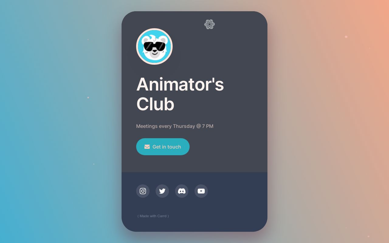 Animator's Club Carrd
